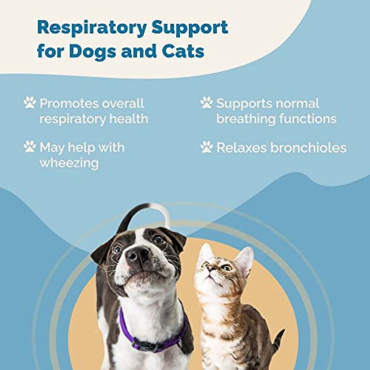 PranaPets Respiratory Support Supplement for Dogs & Cats | Naturally Promotes Optimal Respiratory Function in Pets | Safely aids with Symptoms of Seasonal Allergies