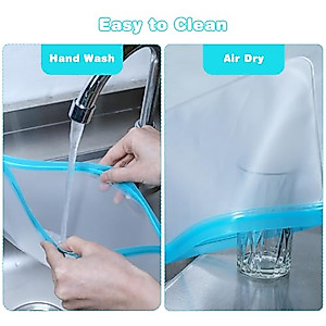 Amabro 6PCS Reusable Freezer Bags, BPA Free Sandwich Food Storage Bags Leakproof Gallon Bags Silicone Snack Bags for Marinate Meats Fruits Veggies Cereal Meal Prep Travel Fridge Kitchen