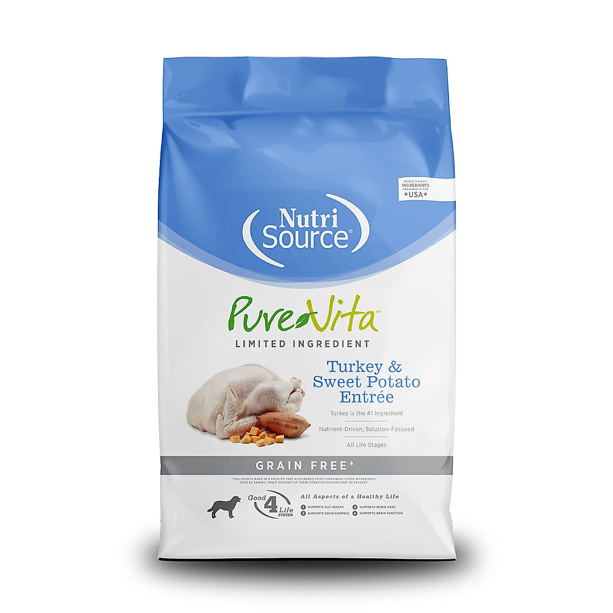 Pure Vita Grain-Free Turkey Sweet Potato & Peas - 15 LB BAG