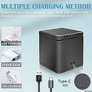 3Pack Hero 11 Batteries for GoPro Hero 11, GoPro Hero 10, GoPro Hero 9 Camera, 3-in-1 Battery Charger for GoPro 11 GoPro 10 GoPro 9 Black Camera ADDBD-001