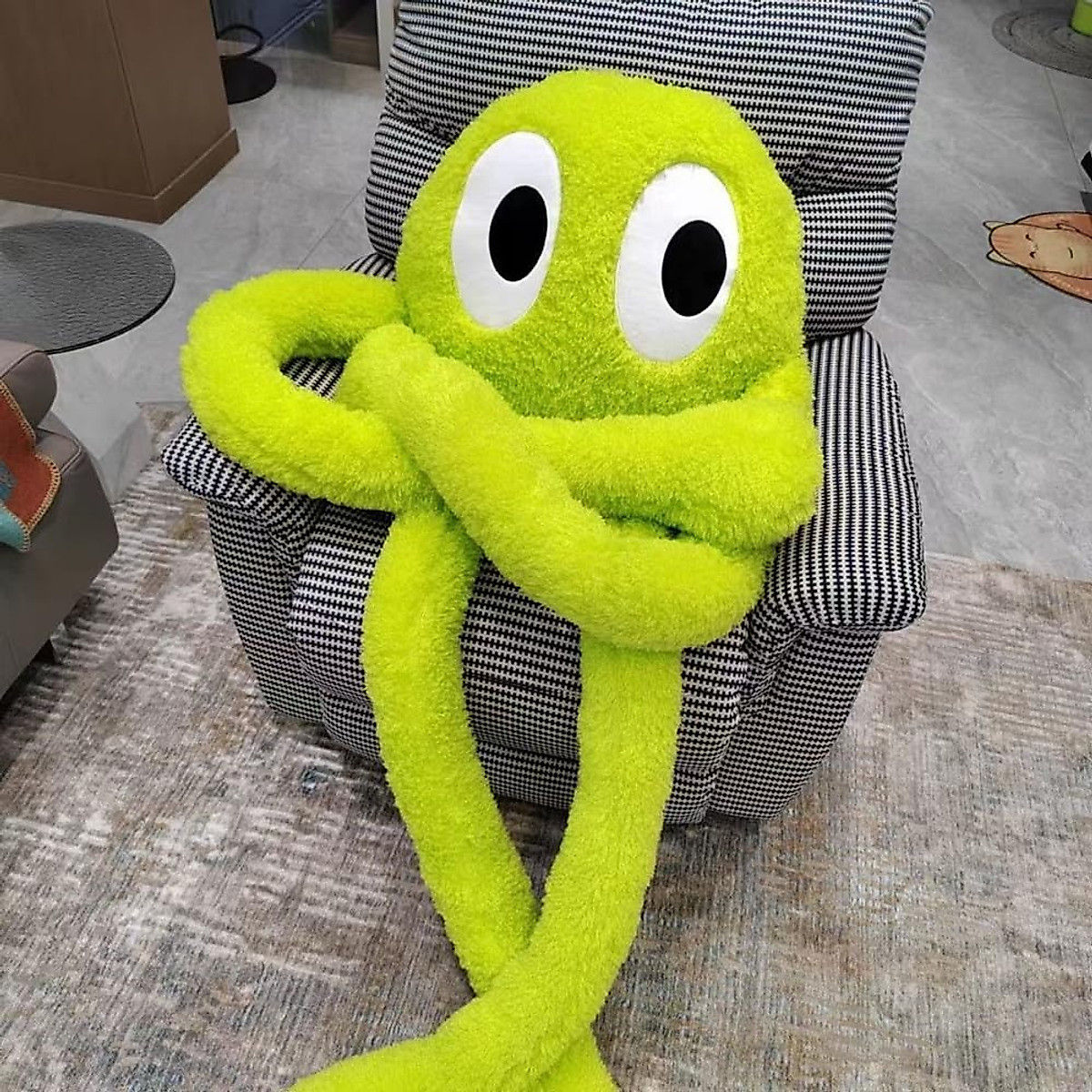 Xshelley Long Legs Octopus, Large Stuffed Animal Octopus Plush Toy, Pillow, Cushion, Soft Octopus Stuffed Sea Animal, Children's Gift (39 inch high Green)