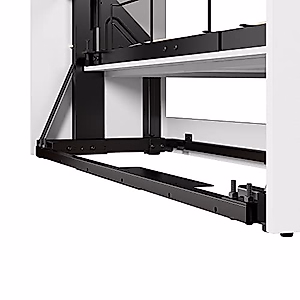 Bestar Pur Full Murphy Bed with Shelving Unit, 84-inch Space-Saving Wall Bed for Multipurpose Room