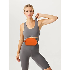 Everywhere Belt Bag, Fashion Small Waist Pouch Fanny Pack Crossbody Bags for Women Men, Unisex Mini Belt Bag with Adjustable Strap for Travel Run Outdoor Cycling and Shopping(Orange)