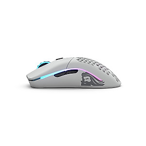 Glorious Model O- (Minus) Wireless Gaming Mouse - 65g Superlight Honeycomb Design, RGB, Ambidextrous, Lag Free 2.4GHz Wireless, Up to 71 Hours Battery - Matte White
