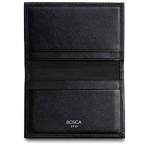 Bosca | Men’s Calling Card Case Wallet in Nappa Vitello Italian Leather