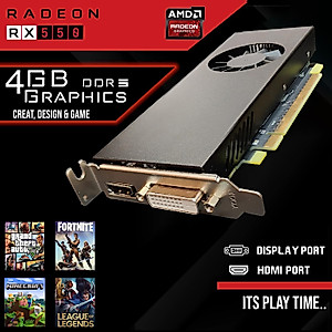 Gaming Desktop PC, Intel i7 6th Gen, TechMagnet Zeus Pro 6, RX 550, 16GB ARGB RAM, 1TB SSD + 2TB HDD, 24 Inch Monitor, RGB Keyboard Mouse, Speaker, Headphone, Webcam, Win 10 Pro (Renewed)