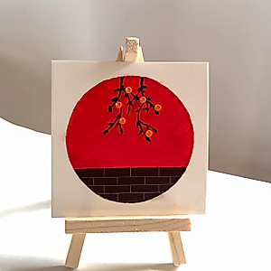 6 Pack 9 Inch Wood Easels, Easel Stand for Painting Canvases, Tripod, Kids Student Tabletop Easels for Painting, Art Craft Painting Easel Stand for Artist Adults Students