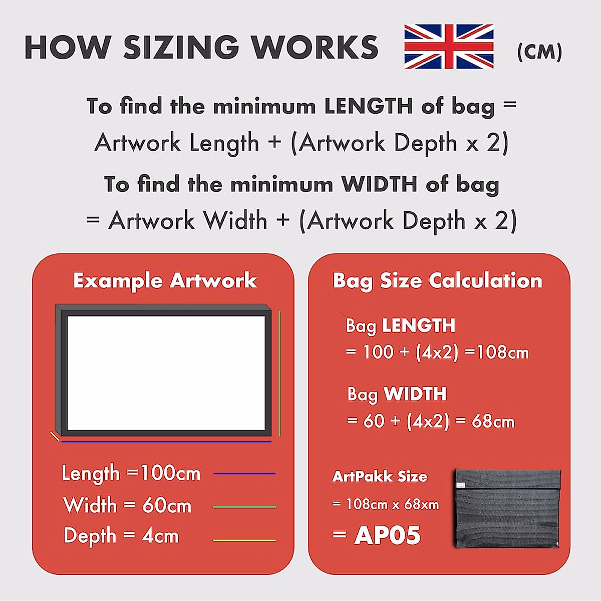 ARTPAKK Art Bags (AP03-28" x 36 1/2") - Strong • Shock-Absorbent • Reusable • Non-Toxic • Waterproof • Acid-Free Lining - Long-Term Art Storage + Shipping + Protection Solution (Colour May Vary)