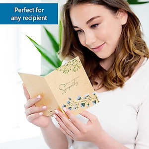 T MARIE 30 Sympathy Cards Assortment Box with Envelopes - 4x6” Kraft Style Bulk Condolence Cards - Assorted Sympathy Cards With Heartfelt Messages Inside for Funeral, Memorial Service and Bereavement