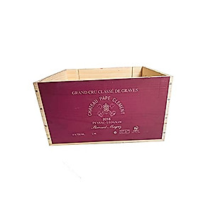 VINEREDESIGN 1 French Wine Crates 6btl, Wood Crates, Chateau Pape Clement, Gift Card Box, Wine Bar Home Decor, Gift Box, Storage Crates, Garden Box.