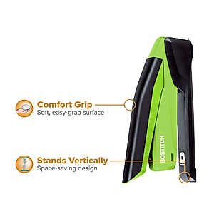 Bostitch InPower Spring-Powered Desktop Stapler, Green (1123)