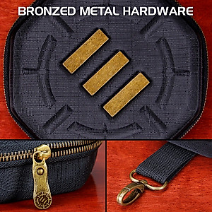 ENHANCE DnD Dice Tray and Dice Case - DnD Dice Holder for up to 150 D&D Dice with Rugged Hard Shell Exterior and Protective Soft Interior - Dice Rolling Tray Perfect for Game Night (Black)