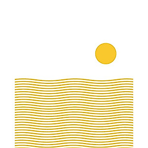 Mid Century Modern Wall Art - Set of 2-8x10" UNFRAMED Prints - Yellow Scandinavian, Minimal Wall Decor - Ocean, Sun & Moon Wall Art (Mustard)