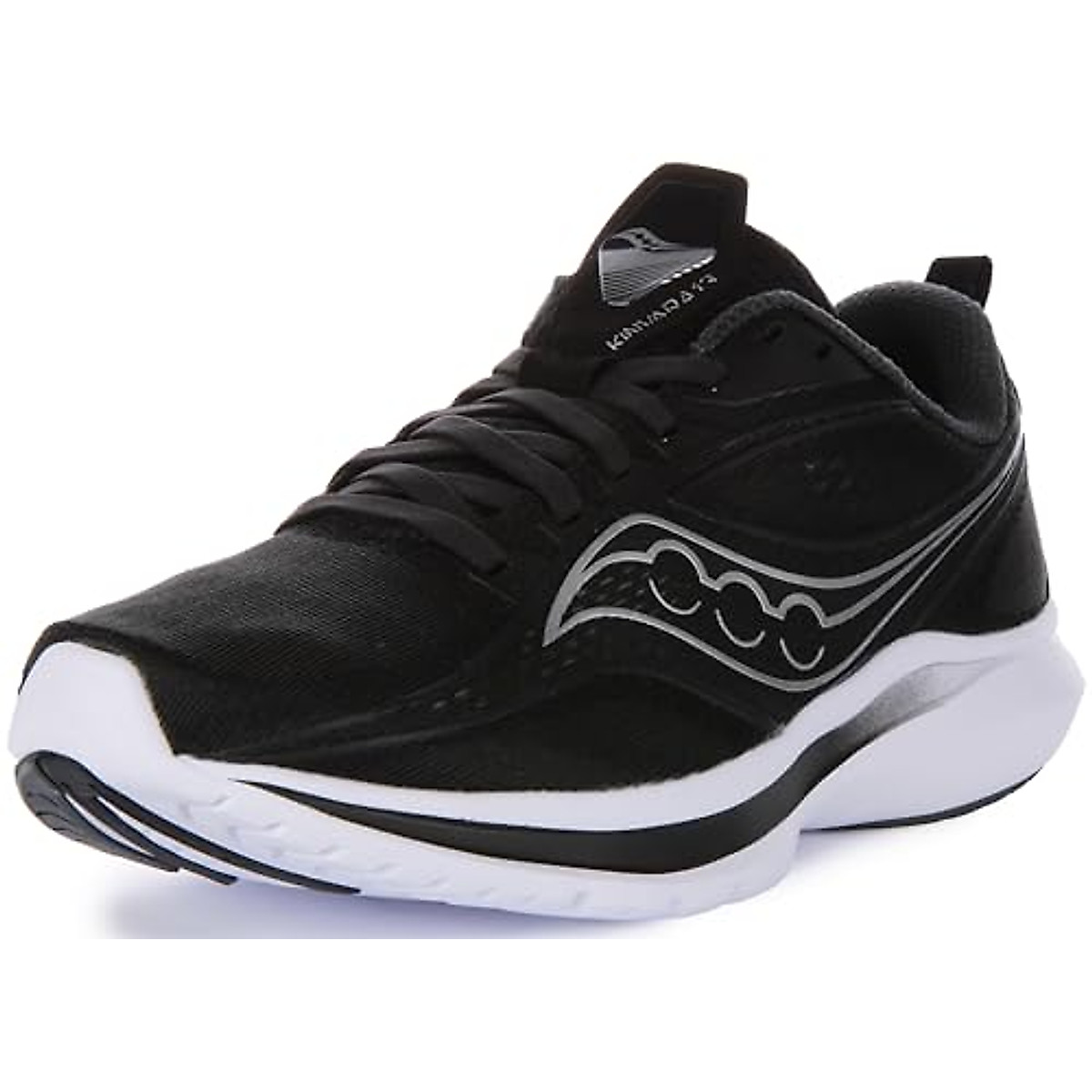 Saucony Women's Kinvara 13 Running Shoe, Black/Silver, 8