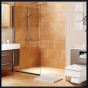 Raycity Collapsible Shower Threshold Water Dam Barrier,self-adhesive Shower Door and Kitchen Water Strip rubber Dam Shower Guard for Dry And Wet Separation Caulk Seal Strip Edge Trim(39Inches)