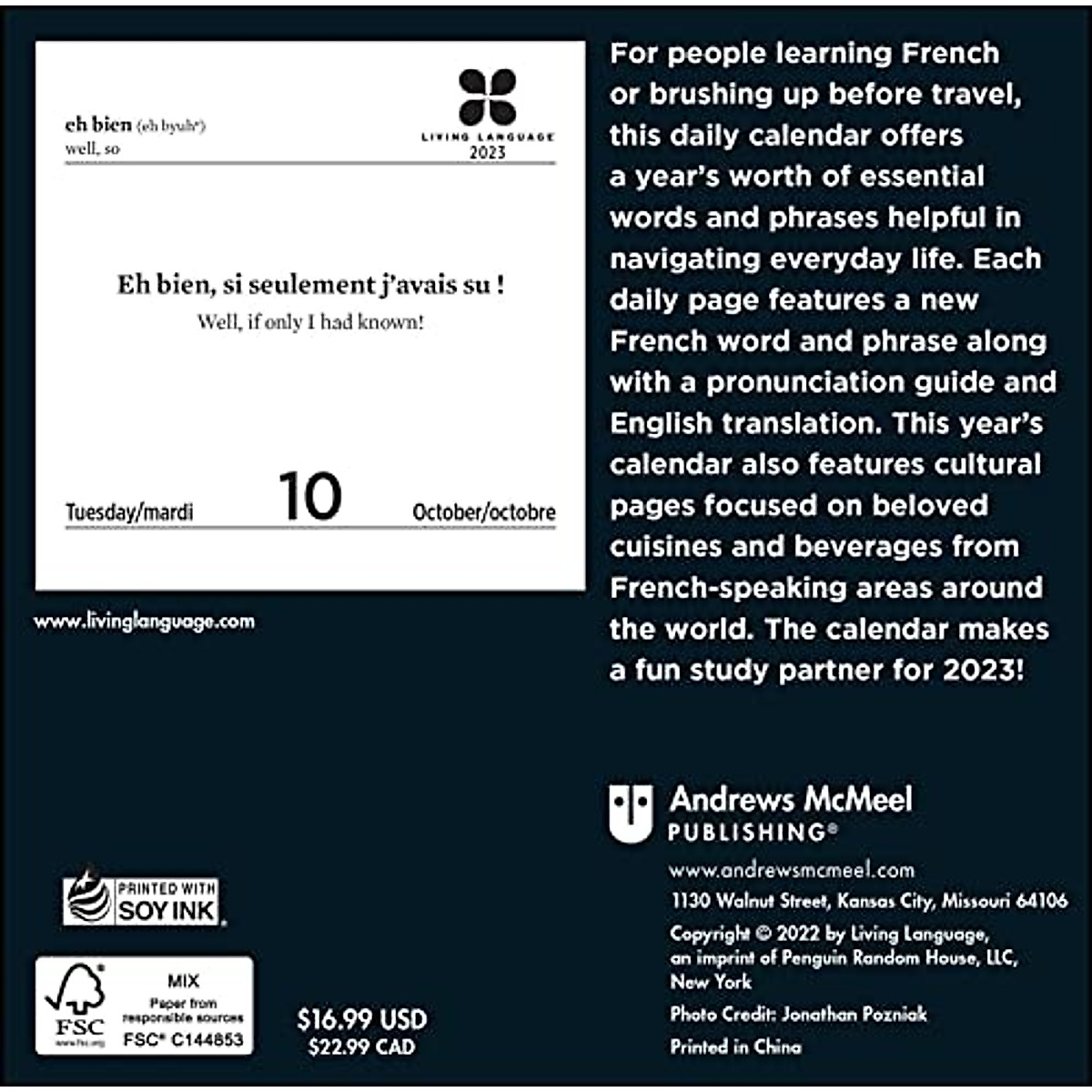 Living Language: French 2023 Day-to-Day Calendar: Daily Phrase & Culture