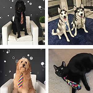 Segarty Dog Ties 30 PCS Dog Neckties, Adjustable Neck Ties and Bows for Medium Large Pets Festival Formal Bulk Pet Bowties Collar Grooming Accessories Holiday Birthday Wedding Costumes