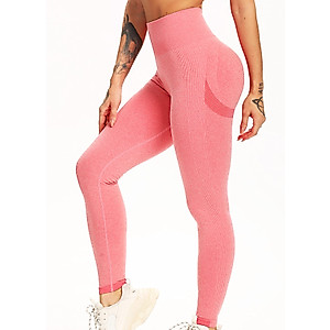 SEASUM Seamless Leggings for Women Scrunch Butt Lifting Booty High Waisted Workout Gym Yoga Pants Tights XS