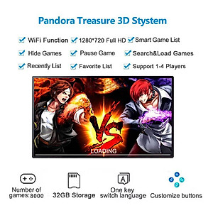 GWALSNTH 8000 Games in 1 Pandora's Box with WiFi Arcade Game Console, 3D Games,1280x720 Full HD,Support 4 Players,Search/Hide/Save/Load/Pause Games …