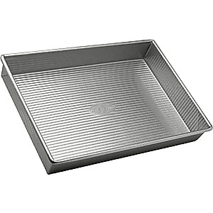 USA Pan Bakeware Rectangular Cake Pan, 9 x 13 inch, Nonstick & Quick Release Coating, Made in the USA from Aluminized Steel