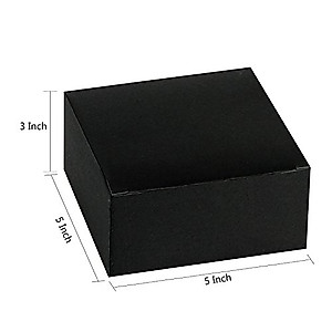 RUSPEPA Recycled Cardboard Gift Boxes - 5"X 5"X 3" - Small Gift Box with Lids for Craft, Cupcake and Cookies - 30 Pack - Black