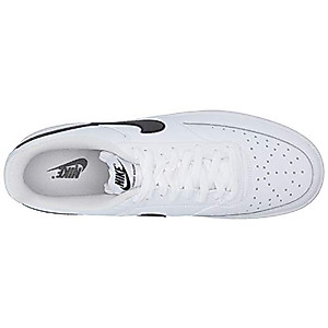 Nike Men's Court Vision Low Sneaker, White/Blackwhite, 12 Regular US