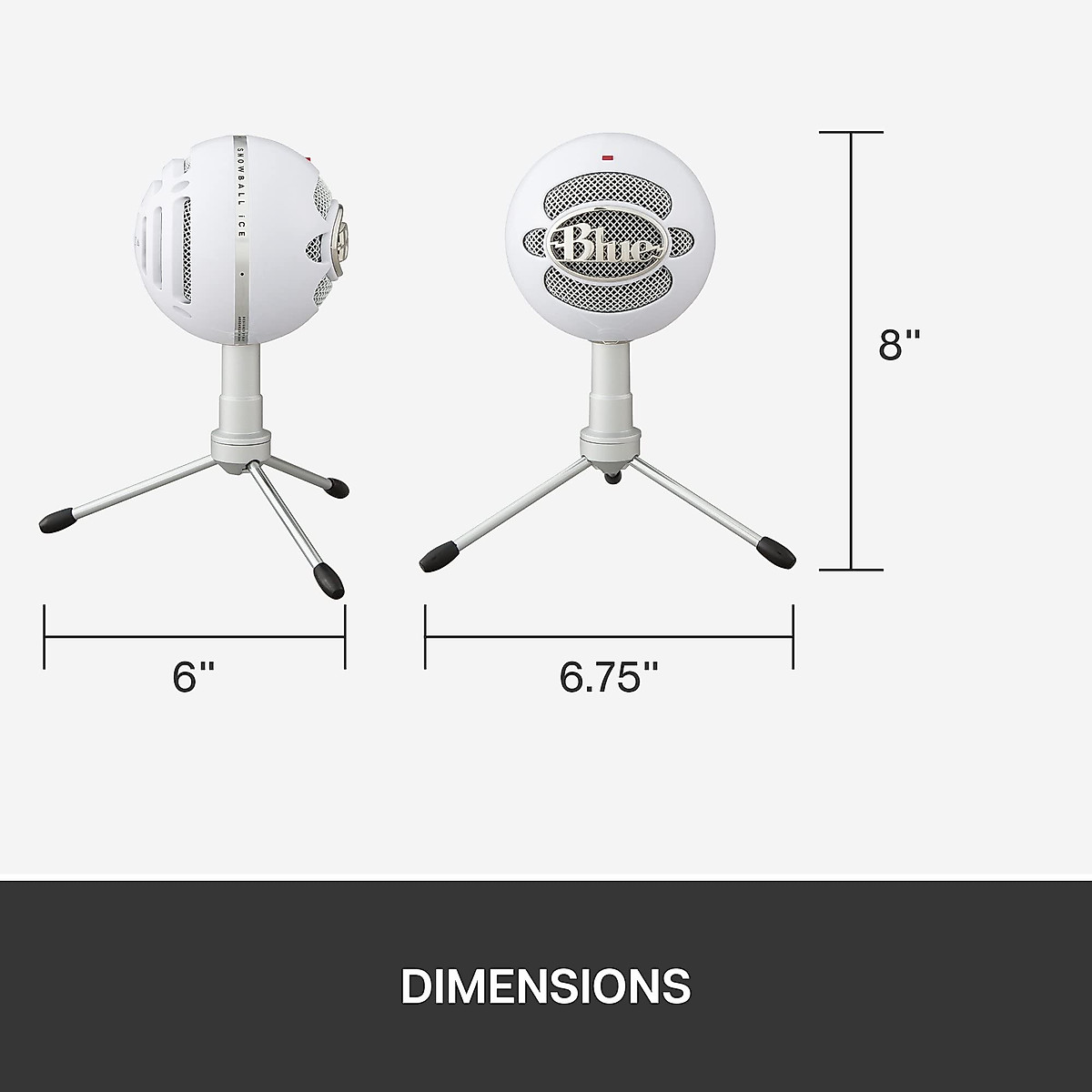 Logitech for Creators Blue Snowball iCE USB Microphone - White (Renewed)