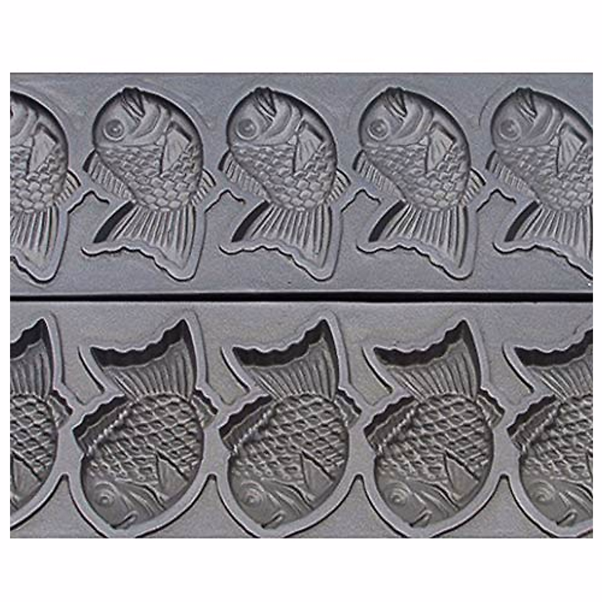 ALDKitchen Fish Shaped Taiyaki Maker | Stainless Steel Professional Taiyaki Iron with Nonstick Baking Molds | Six Fish Shaped Waffles | 110V | 3kW