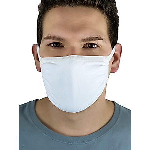 Fruit of the Loom Reusable Cotton Face Mask (Pack of 50 - White)