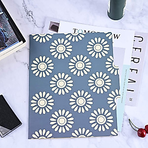 Cute File Folders - 9 x 11.5 inch Letter Size File Folders - Geometrical Design Decorative File Folders - 350gsm Paper Folders Pack of 9