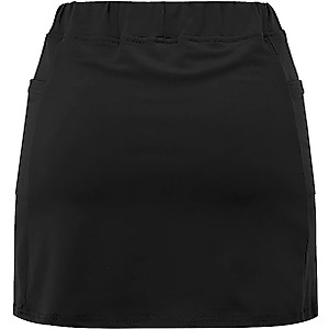 Biker Shorts Women Tennis Skorts Skirts with Pockets Built-in Shorts High Waist Athletic Golf Workout Running Shorts Plus Size Black XXXXXL
