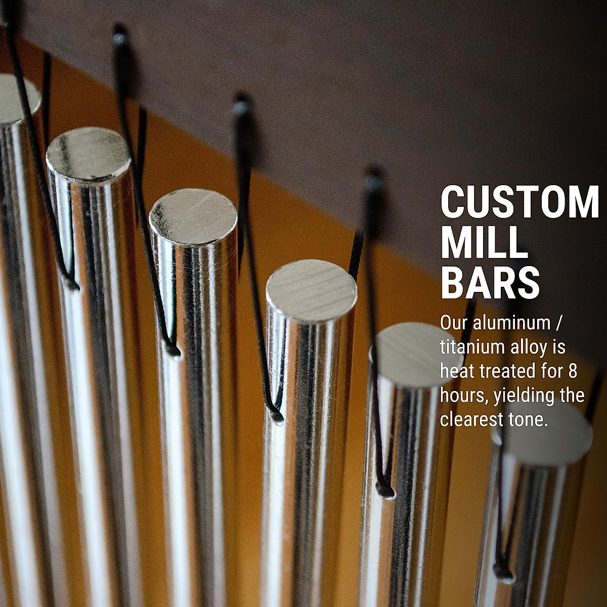 TreeWorks Chimes Classic Large Single Row Bar Chimes Percussion Instrument — Made in U.S.A. (TRE35)