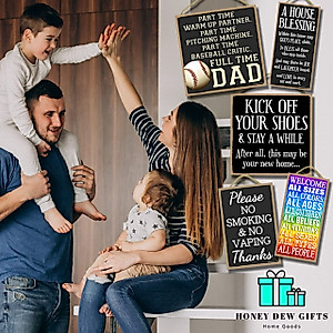 Honey Dew Gifts, Be Our Guest, Wall Hanging Sign, 7 Inch by 10.5 Inch, Front Door Decorations, Welcoming Sign for Vacation Rental, Housewarming Gift, Summer Decorations for Home, 76293