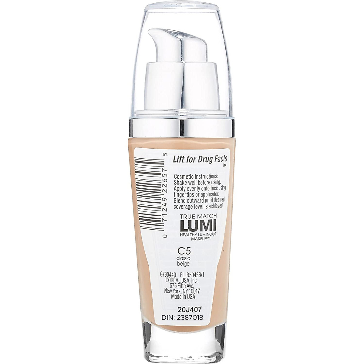 L'Oréal Paris True Match Lumi Healthy Luminous Makeup, C5 Classic Beige, 1 fl; oz. (Pack of 2)