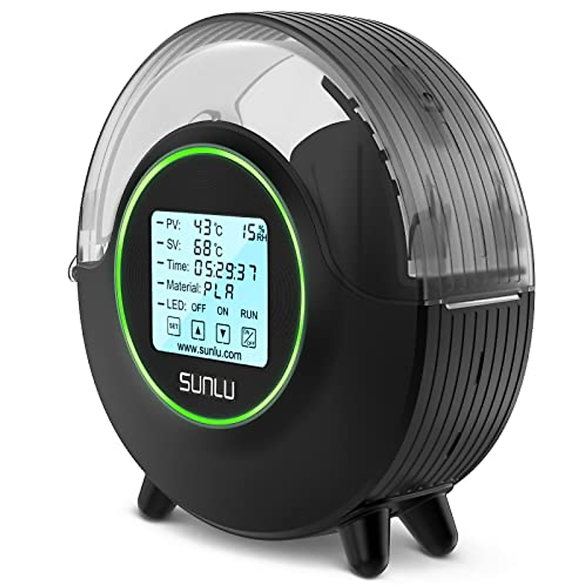 [SUNLU Manufacturer] 3D Printer Filament Dryer with Fan, Upgraded Filament Dry Box S2, 3D Printer Filament PLA PETG ABS TPU Nylon PA Storage Dehydrator Box, 360° Surround Heating, FilaDryer S2, Black