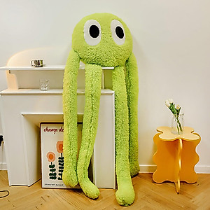 Xshelley Long Legs Octopus, Large Stuffed Animal Octopus Plush Toy, Pillow, Cushion, Soft Octopus Stuffed Sea Animal, Children's Gift (39 inch high Green)