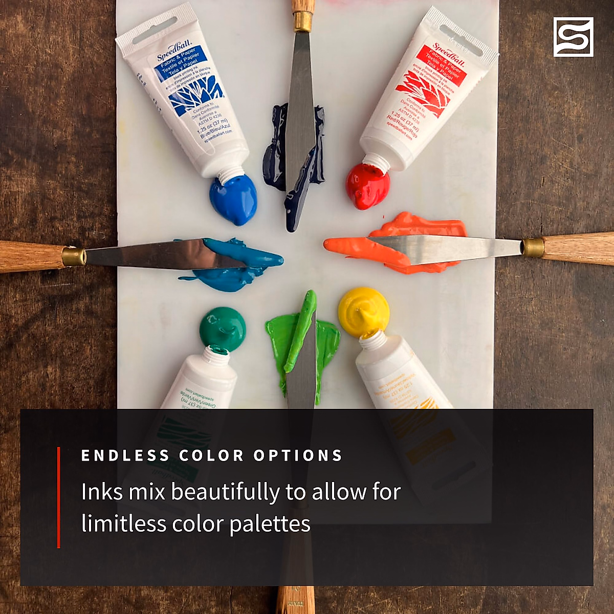 Speedball Fabric Block Printing Ink, 2.5 oz, Black, Non-Toxic Water-Miscible, No Heat Setting Required, Made in USA