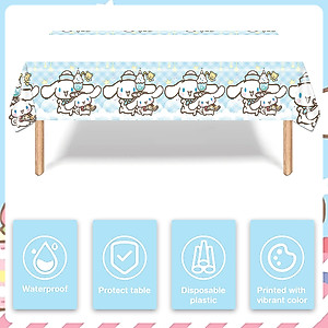 Cartoon Theme Birthday Party Decorations Supplies, Cartoon Party Tableware Include Birthday Banner, Tablecover, 10Pcs 9" Plates, 10Pcs 7" Plates, 20 PCS Napkins