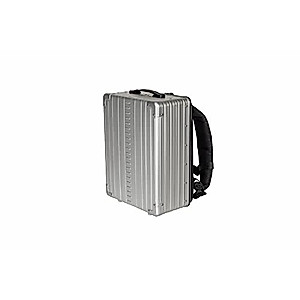 ALEON 17" Hybrid Aluminum Backpack- Outdoor backpack in Silver- Comfortable and sturdy case for photo equipment or laptop. Also ideal as a work backpack for craftsmen or as a school backpack.