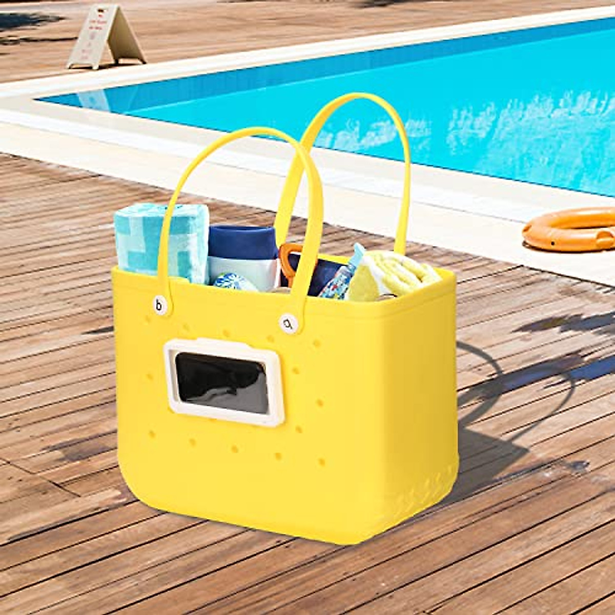 JISHAHS Phone Case Holder for Bogg Bag, Universal Water-Proof Plastic Insert Charm Phone Holder - Accessories for Bogg Bag