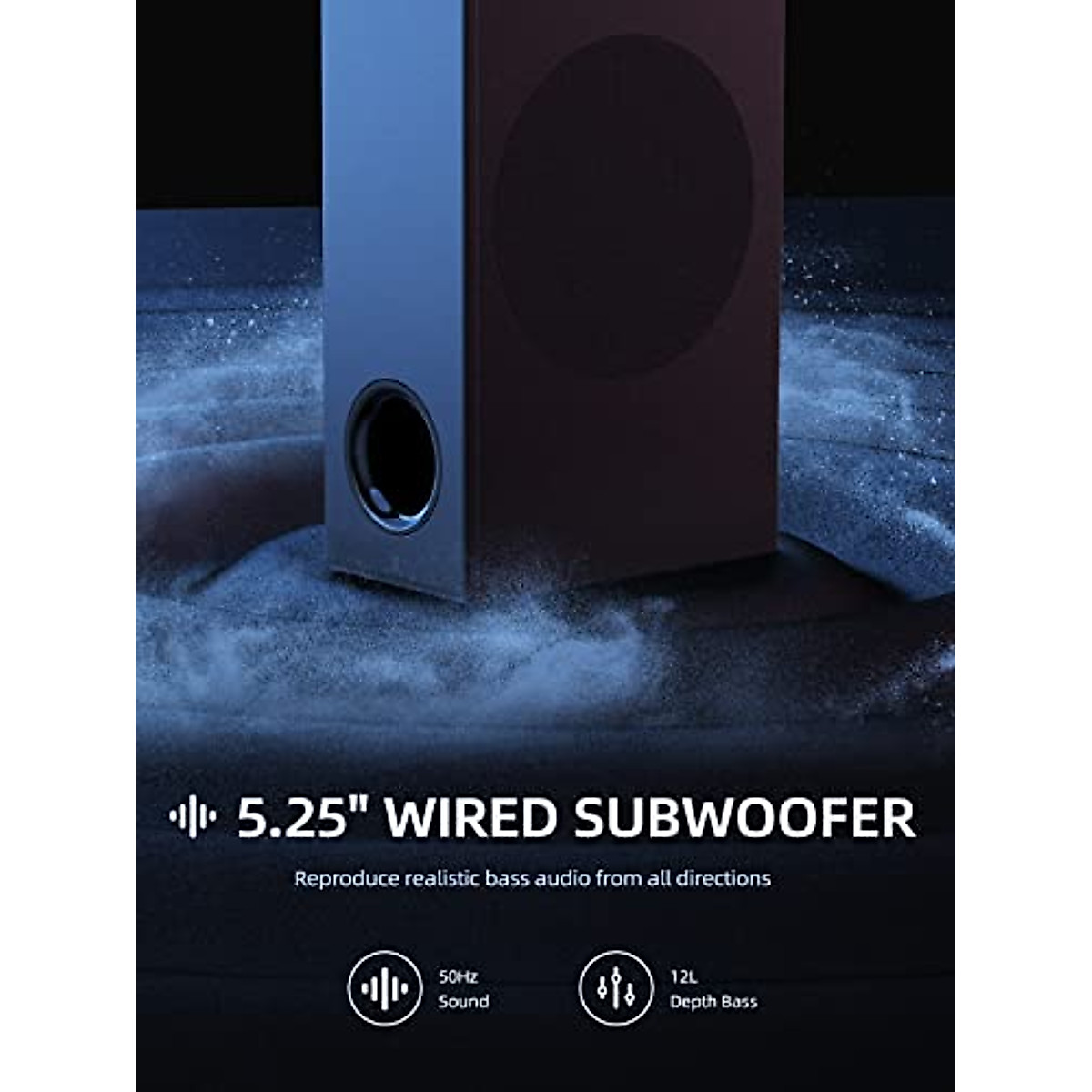 MEREDO Sound bar with Subwoofer 180W Detachable 2 in 1 Sound Bars for TV 2.1CH Treble & Bass Adjust 5 EQ Modes ARC/Optical/AUX/Bluetooth 12L Deep Bass for Home Theater Wall Mount-37 Inch