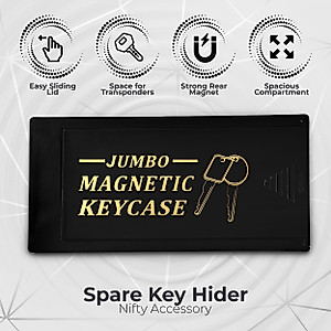 Hide A Key Magnetic Key Holder Under Car - Hide A Key for Your Car So You Never Lock Out - Plastic Magnet Key Hider to Store a Spare Key for Your Home, Storage, Office, or Vehicle - 3 pack - by RamPro