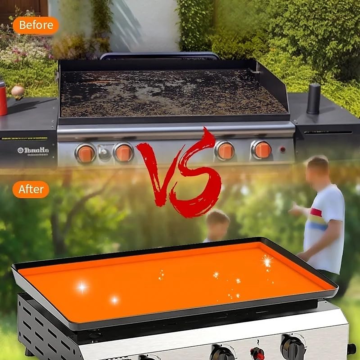 36 Inch Silicone Griddle Mat for Blackstone and Other Large Grills Griddles Heavy Duty Food Grade Silicone Cover Washable Reusable Durable Protective Mat for Rust Dust Rodents Insects