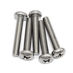 (10 pc) M8-1.25x35 mm Pan Head Phillips Machine Screws,18-8 Stainless Steel by Fullerkregs