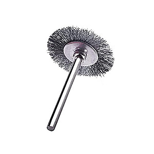 15 Pcs T Shape Stainless Steel Wire Brushes Wheel 1/8'' Mandrel Rust Removed Polishing Wheel For Dremel Rotary Tool
