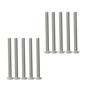 Yinpecly M4x40mm Button Head Socket Cap Screw 304 Stainless Steel Fastener Hex Drive Fully Threaded Cap Bolts Inner Hex Socket Bolts Galvanized 10Pcs
