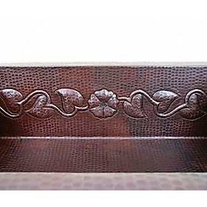 Copper Kitchen Sink Flower Design