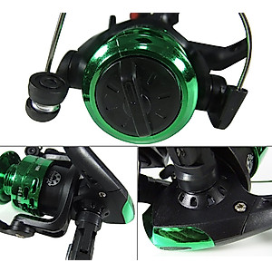 Vivoice Fishing Reel Small Spinning Reesl Ultralight Spinning Fishing Reel for 200 (Green)