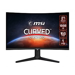 MSI G271C, 27" Gaming Monitor, 1920 x 1080 (FHD), VA, 165Hz, FreeSync Premium, HDMI, Displayport, Tilt