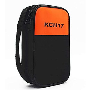 TestHelper KCH17 Soft Carrying Case Use for Handheld Multimeter,Meter,Phase Indicator,Thermometer, Calibrator,Clamp Meter,Soft Bag